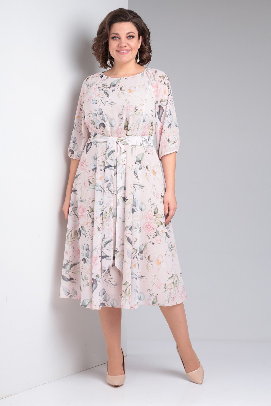 Платье 1-031 бежевый POCHERK купить в интернет магазине Велесмода